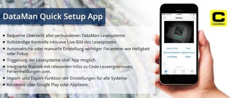 Quick Setup App: Cognex DataMan spielend leicht konfigurieren